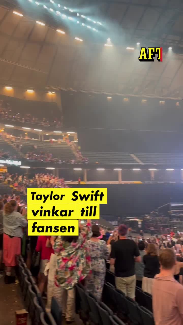 Taylor Swift vinkar till fansen från bakom scenen - Aftonbladet TV