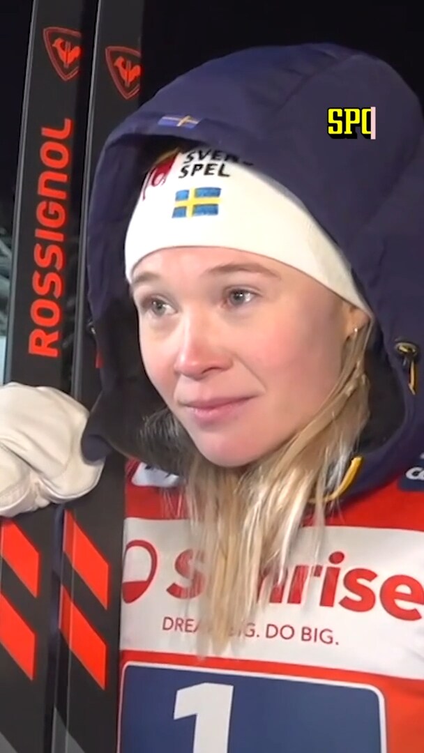 Jonna Sundling efter sprintstafettsegern i Davos - Aftonbladet TV