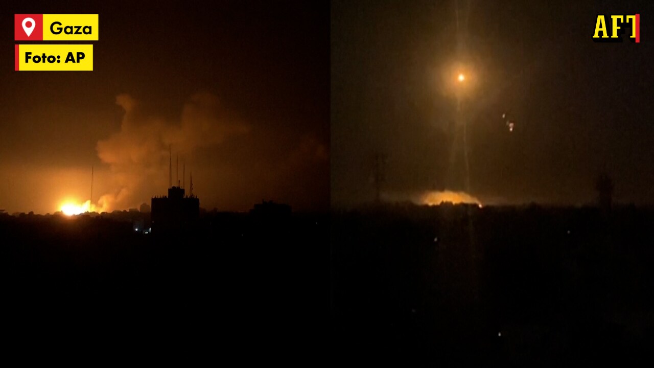 Här bombar Israel helt ett nedsläckt Gaza - Aftonbladet TV