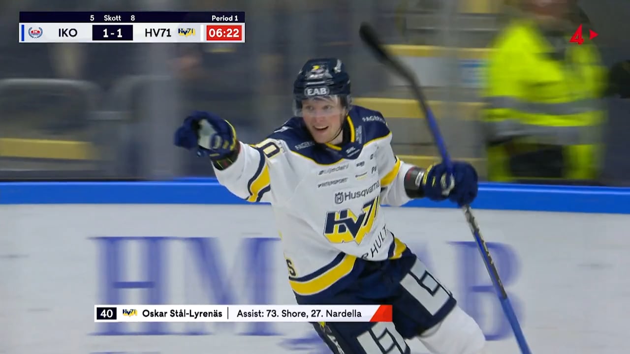HV71 bröt måltorkan efter 204 minuter och vann mot Oskarshamn - Aftonbladet TV