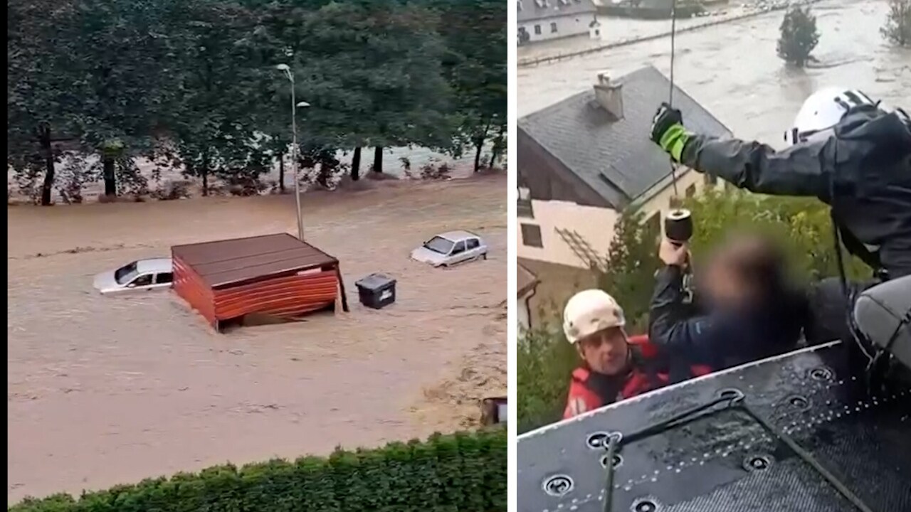 Flera döda efter stormen Boris – se förödelsen: flytande hus ...