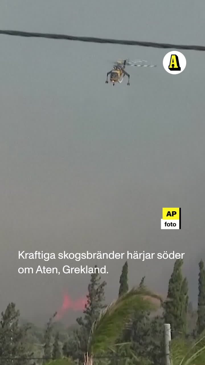 Kraftiga bränder i Grekland – svenska Mary evakuerades