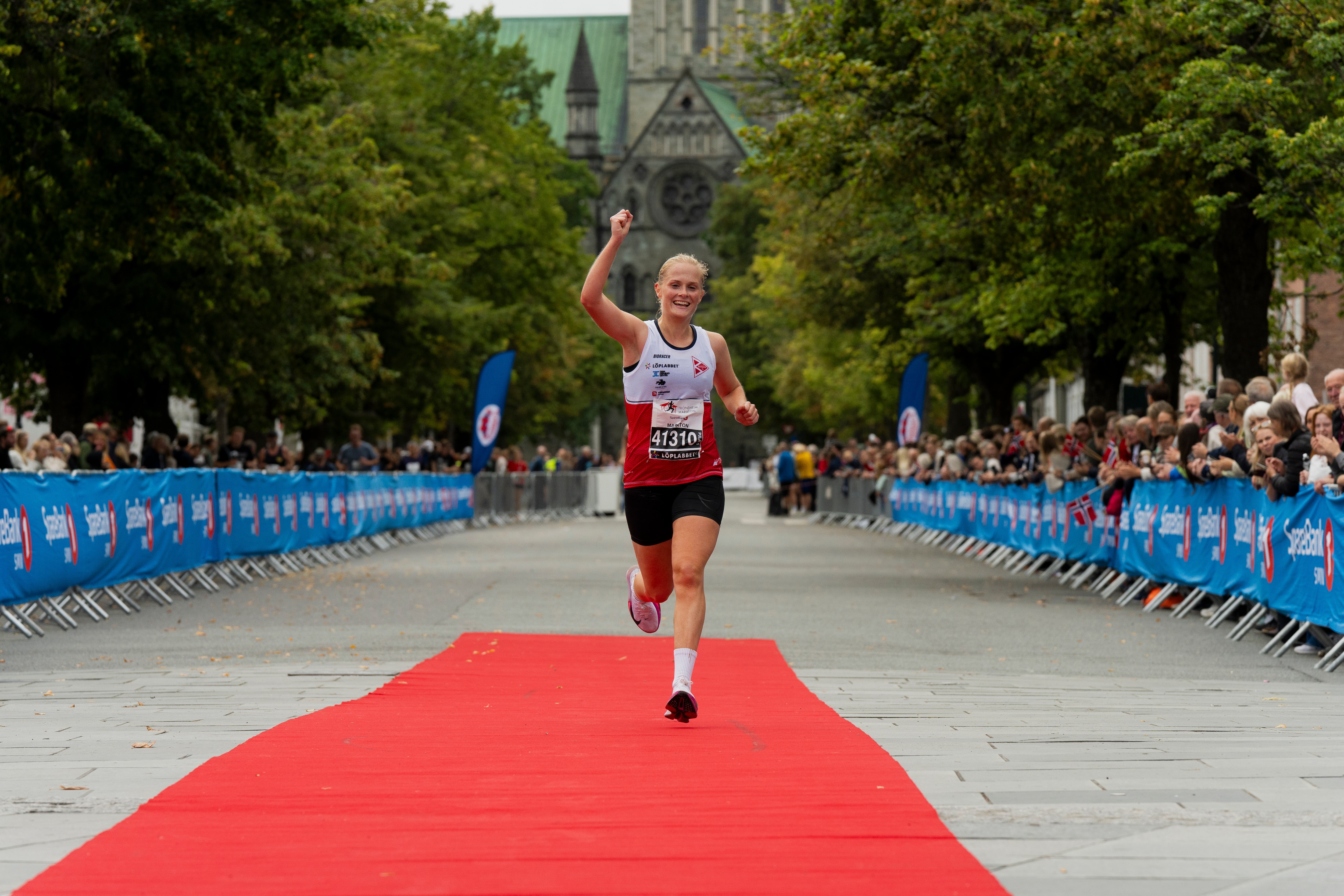 Vi sendte direkte fra Trondheim maraton