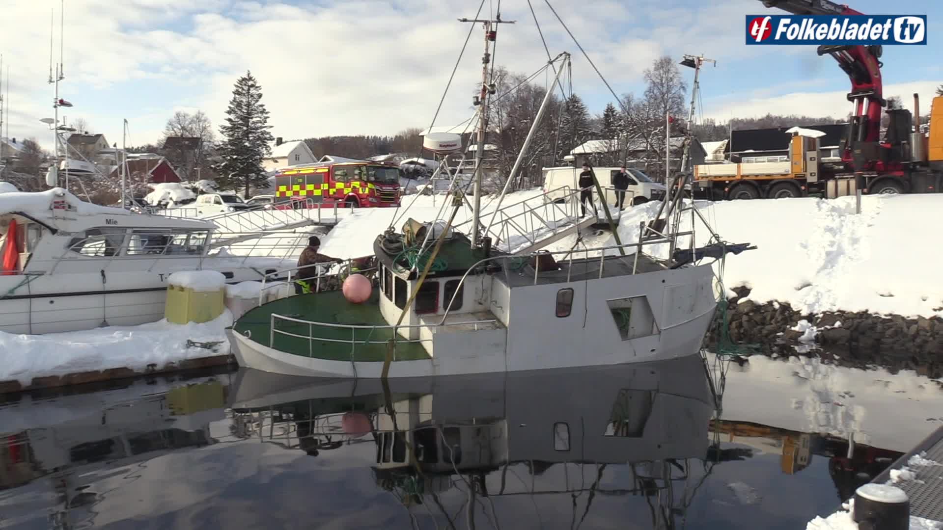 Båt sank ved kai på Finnsnes