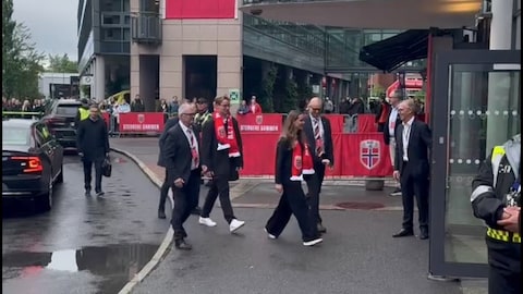 Prinsesse Ingrid Alexandra på Ullevaal stadion for å se Norge mot Østerrike