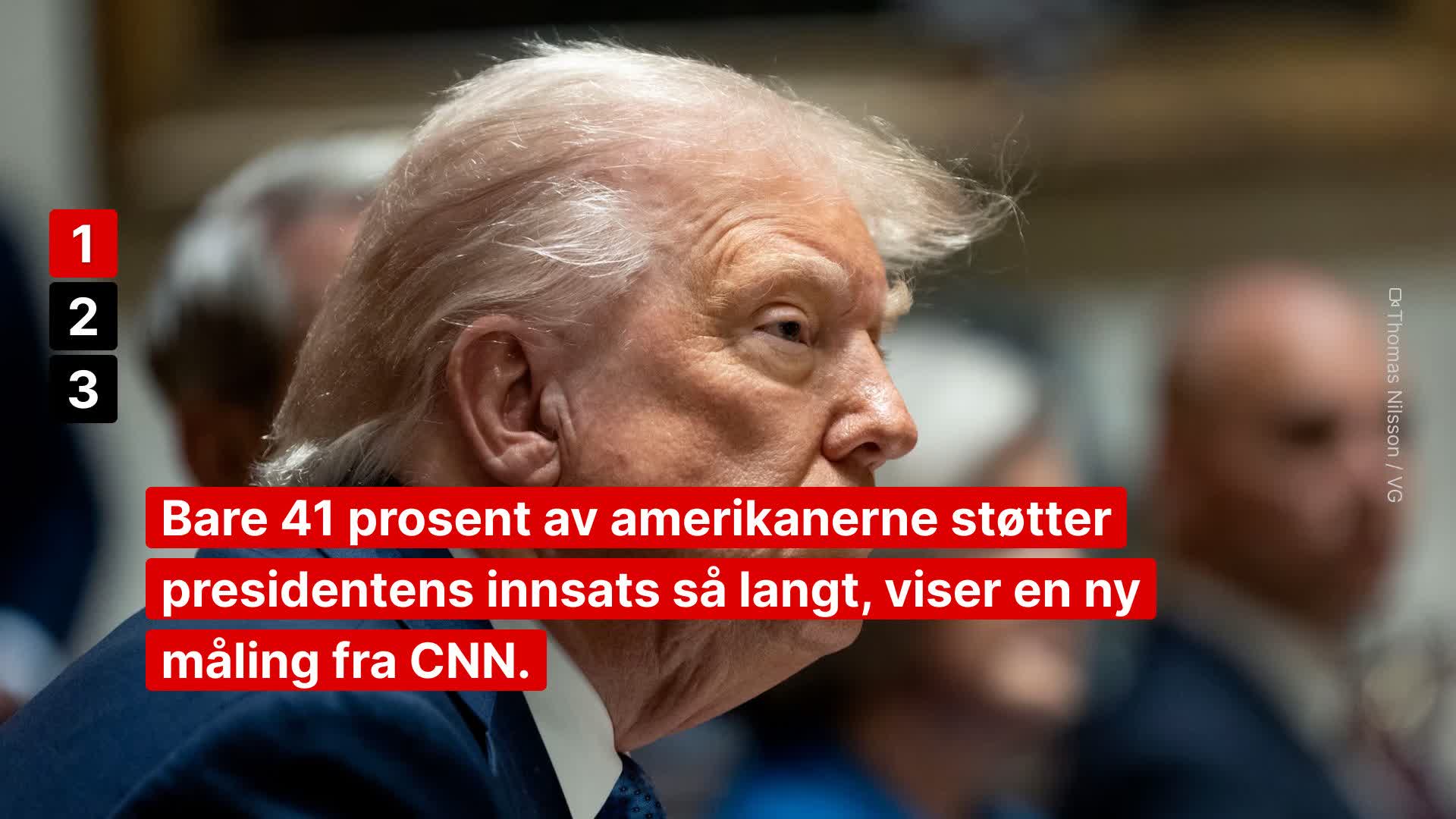 VG Nyheter: Trump med historisk lav oppslutning etter 100 dager - VGTV