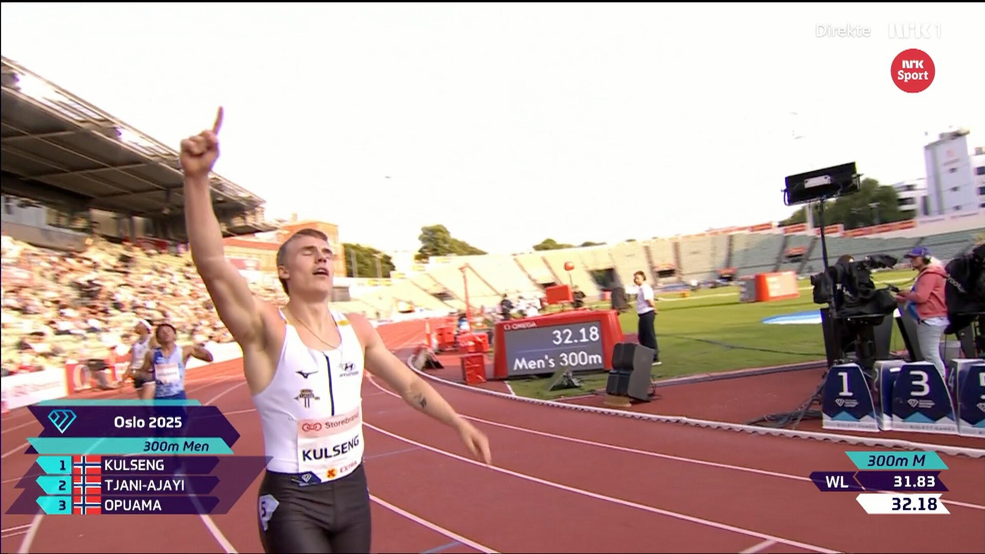 Andreas Ofstad Kulseng smadret Karsten Warholms 300 meter-tid - VGTV