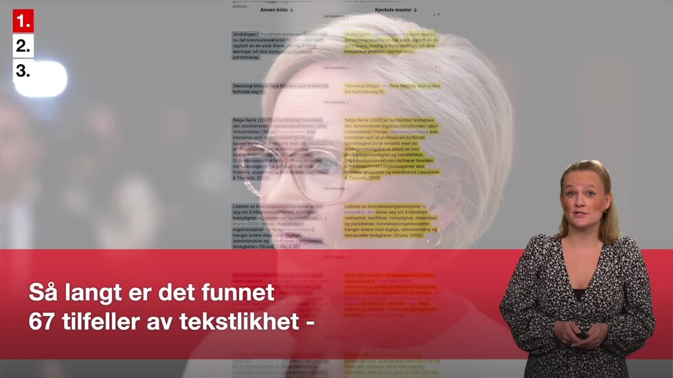 VG Nyheter: Elleve nye tekstlikheter er avdekket i Kjerkols oppgave - VGTV VG Nyheter: Elleve nye tekstlikheter er avdekket i Kjerkols oppgave - VGTV
